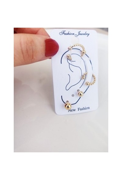 Flower Kadın Halka Kıkırdak Küpe Seti Flower Kadın Halka Kıkırdak Küpe Seti