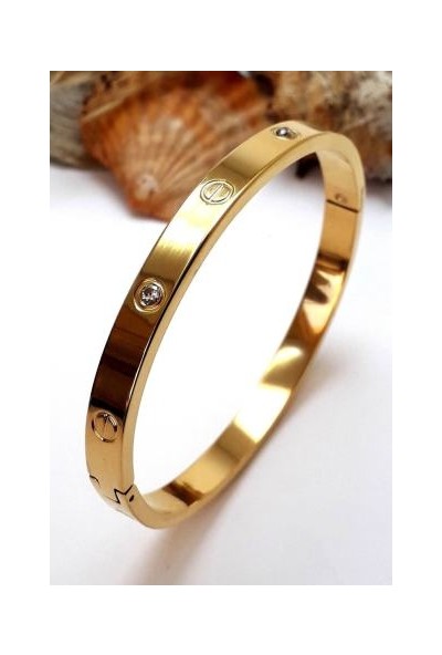 Flower Kadın Zirkon Taşlı Paslanmaz Çelik Cartier Bileklik Bilezik 18 cm Flower Kadın Zirkon Taşlı Paslanmaz Çelik Cartier Bileklik Bilezik 18 cm