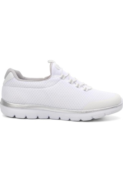 Walkway Beyaz Fileli Kadın Yürüyüş Comfort Spor Ayakkabı