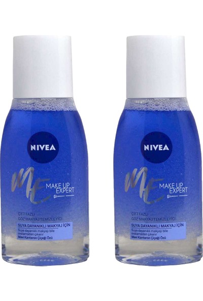 Nivea Göz Makyaj Temizleyici 125 ml Make Up Expert Çift Fazlı Mavi Kantaron Çiçeği Özü 1+1 Set Nivea Göz Makyaj Temizleyici 125 ml Make Up Expert Çift Fazlı Mavi Kantaron Çiçeği Özü 1+1 Set