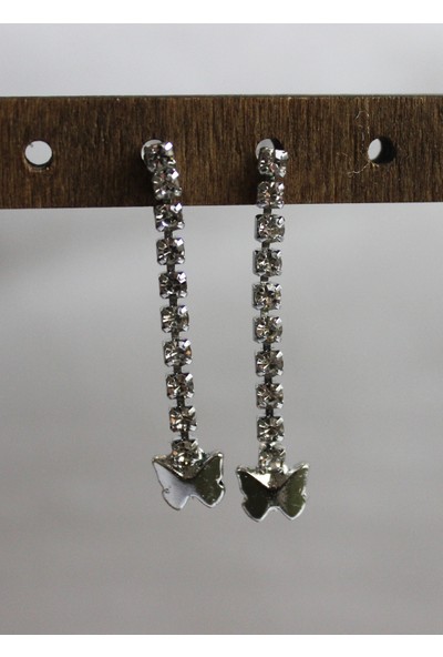 Allegro Kelebekli Taşlı Küpe