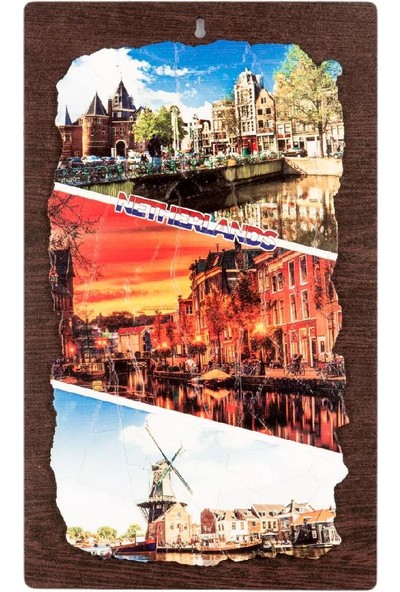 Dünyadan Hediyeler Hollanda Temalı Ahşap Fresco Tablo Dünyadan Hediyeler Hollanda Temalı Ahşap Fresco Tablo
