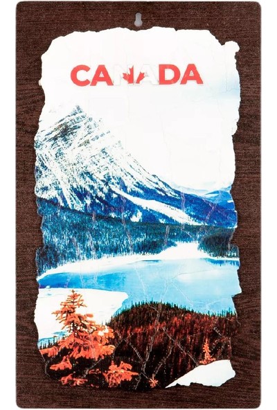 Dünyadan Hediyeler Kanada Temalı Ahşap Fresco Tablo Dünyadan Hediyeler Kanada Temalı Ahşap Fresco Tablo