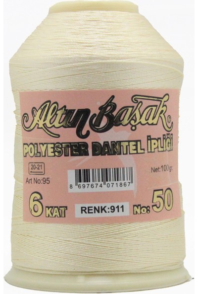 Altınbaşak 50 No: 911 100 Gr.polyester Dantel Ipliği Altınbaşak 50 No: 911 100 Gr.polyester Dantel Ipliği