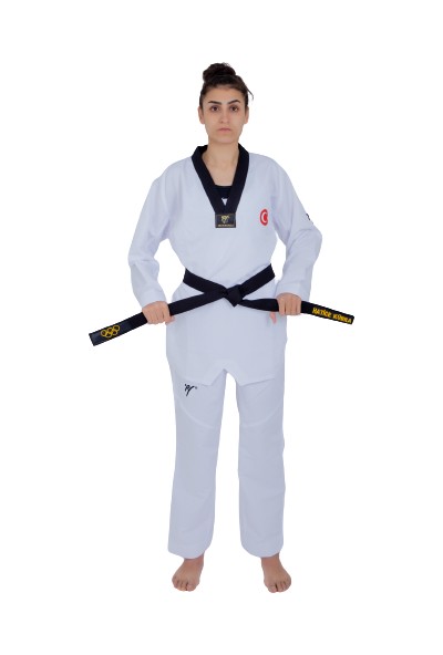 Haşado Profesyonel Siyah Yaka Feihter Kumaş Taekwondo Elbise Haşado Profesyonel Siyah Yaka Feihter Kumaş Taekwondo Elbise