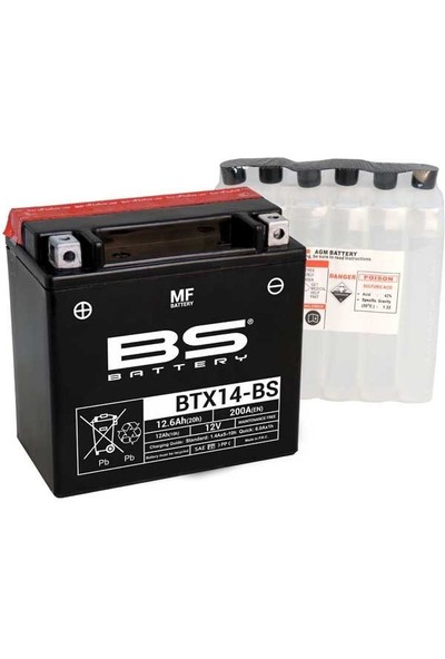Bs Battery BTX14 Bs Motosiklet Aküsü Bs Battery BTX14 Bs Motosiklet Aküsü