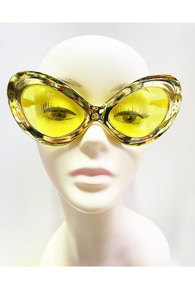ERPA ToysShop Metalize Yeşilçam 80 Li 90 Lı Yıllar Parti Gözlüğü Altın Renk 15X7 cm ERPA ToysShop Metalize Yeşilçam 80 Li 90 Lı Yıllar Parti Gözlüğü Altın Renk 15X7 cm