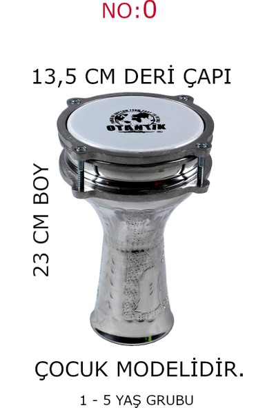 Otantik Çarşı Dövme Model 0 Numara Darbuka Otantik Çarşı Dövme Model 0 Numara Darbuka