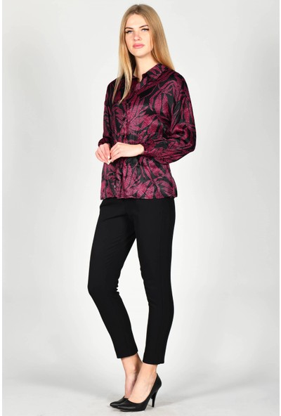 La Luce Siyah Pileli Kadın Pantolon QP49 La Luce Siyah Pileli Kadın Pantolon QP49