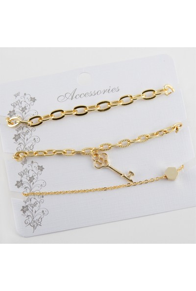 Strong Art 3 Zincirli Anahtar Figürlü Trend Bileklik Strong Art 3 Zincirli Anahtar Figürlü Trend Bileklik