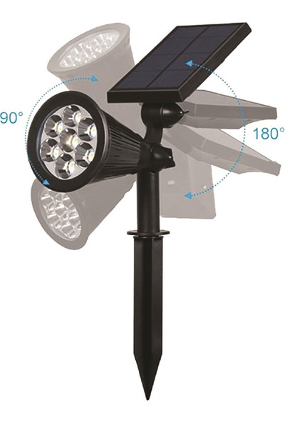 K2 KBA746 7W Yeşil Solar Kazıklı Çim Armatürü