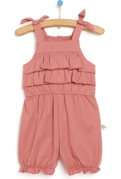 Bebbek Crazy Rabbits Organik İp Askılı Kısa Tulum