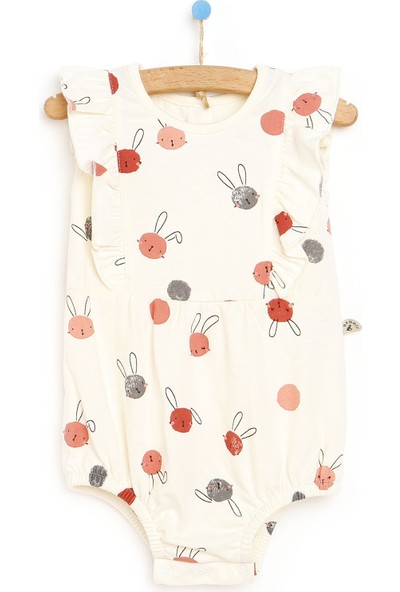 Bebbek Crazy Rabbits Organik Müslin Askılı Kısa Tulum Bebbek Crazy Rabbits Organik Müslin Askılı Kısa Tulum