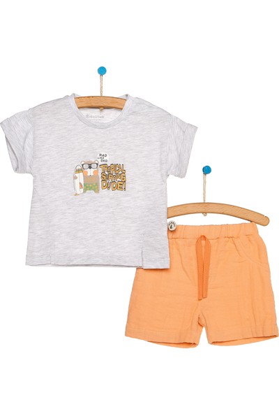 Bebbek Summer Day T-Shirt Müslin Şort Takım