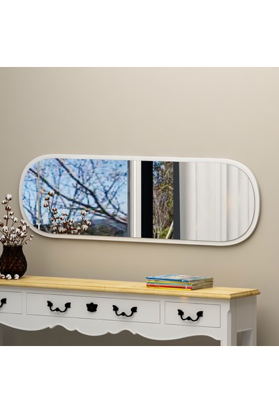 Mone Ceos Dekoratif Salon Konsol Aynası Beyaz CSS03 Mone Ceos Dekoratif Salon Konsol Aynası Beyaz CSS03