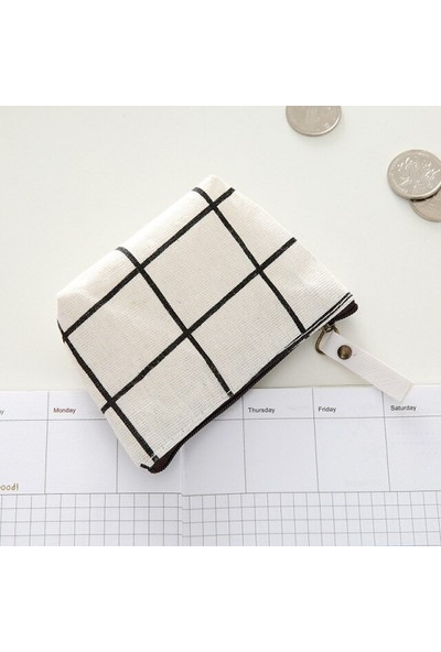 Easy Home Kadın Çiçek Ekose Fermuar Kılıfı Küçük Cüzdan (Yurt Dışından)