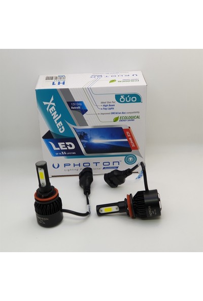Photon Duo H9 12V LED Headlıght DU3919-H9-PO Şimşek Etkili Xenon LED Photon Duo H9 12V LED Headlıght DU3919-H9-PO Şimşek Etkili Xenon LED