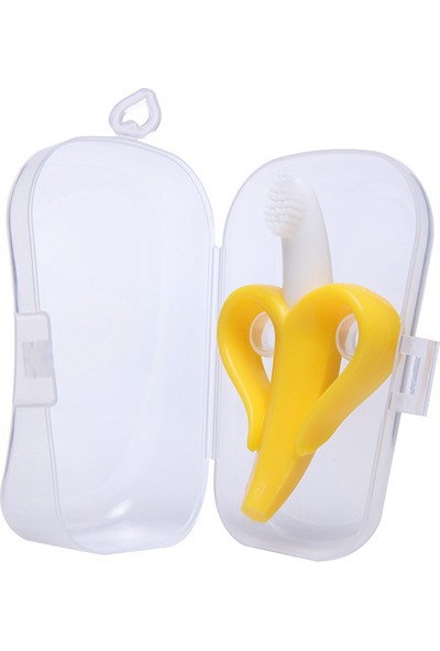 Rokko Baby Muz Şeklinde Diş Fırçası + Parmak Diş Kaşıyıcı Rokko Baby Muz Şeklinde Diş Fırçası + Parmak Diş Kaşıyıcı