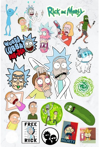 Webcenter Rick And Morty Sticker Paketi (20 Adet) Webcenter Rick And Morty Sticker Paketi (20 Adet)