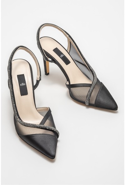 Elle Shoes Siyah Kadın Topuklu Ayakkabı