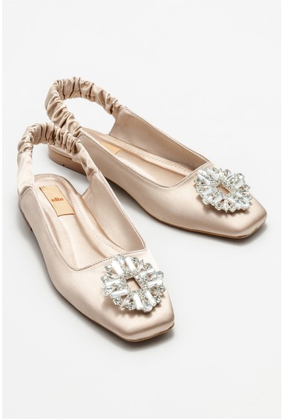 Elle Shoes Bej Kadın Babet