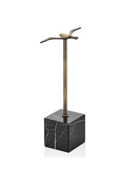 Seta Bianca Evza Mermer Siyah Altın Eskitme Kaideli Uçan Kuş Dekor 27 cm Seta Bianca Evza Mermer Siyah Altın Eskitme Kaideli Uçan Kuş Dekor 27 cm