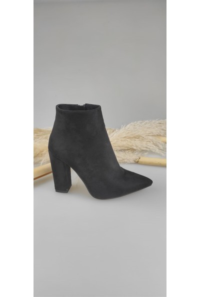 Masis Rakka Siyah Süet Stiletto Bot Masis Rakka Siyah Süet Stiletto Bot