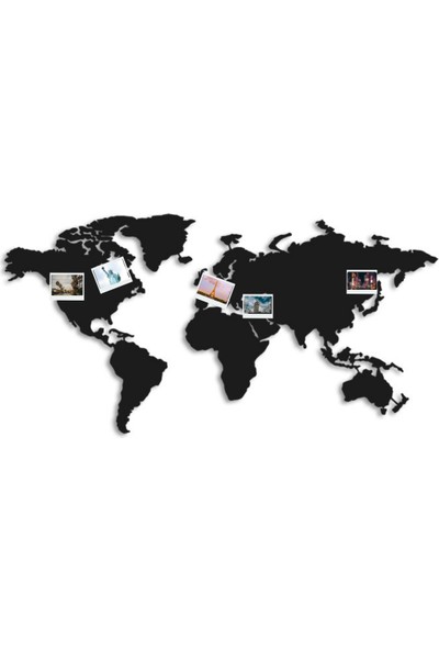 WiseDec Dünya Haritası Metal Duvar Tablosu Magnet Hediyeli WiseDec Dünya Haritası Metal Duvar Tablosu Magnet Hediyeli