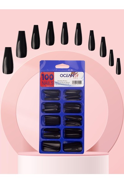 Ocean Balerin 100LÜ Takma Tırnak NO:232 Kesilebilir Törpülenebilir Oje Sürülebilir