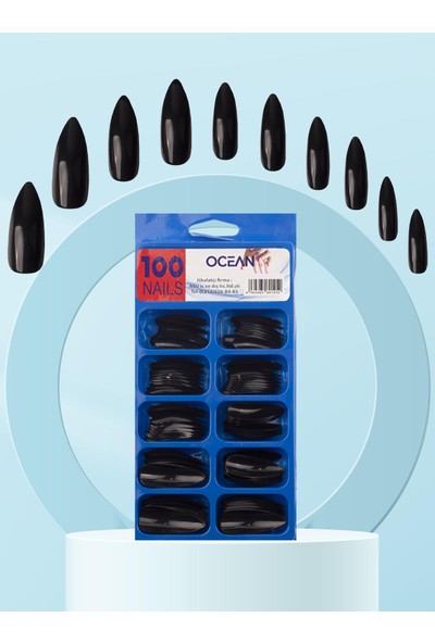 Ocean Stiletto 100LÜ Takma Tırnak NO:121 (Kesilebilir, Törpülenebilir, Oje Sürülebilir) Ocean Stiletto 100LÜ Takma Tırnak NO:121 (Kesilebilir, Törpülenebilir, Oje Sürülebilir)