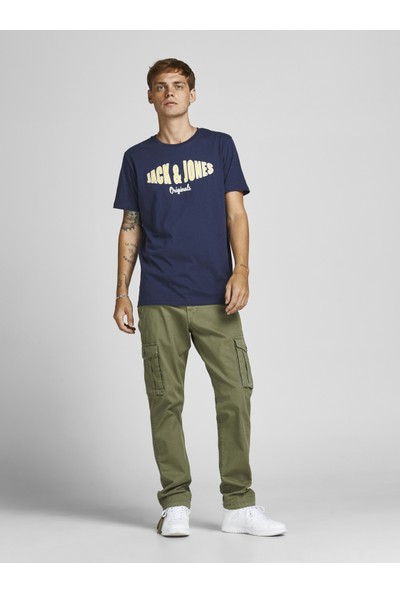 Jack & Jones Bisiklet Yaka Baskili Tisört