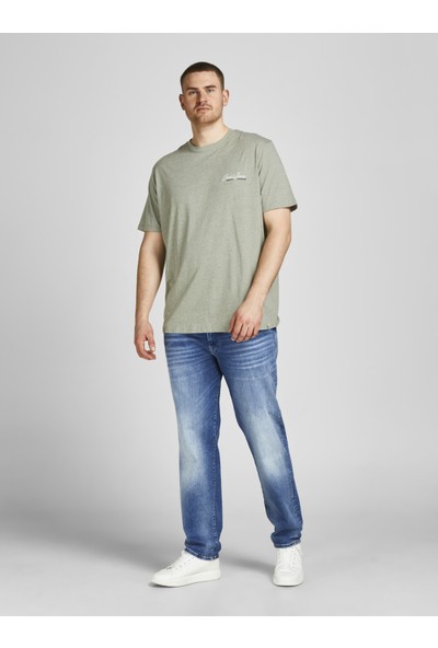 Jack & Jones Bisiklet Yaka Logo Baskili Tisört