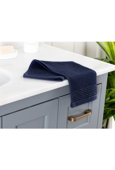 Madame Coco Antonin Lurexli El Havlusu - Lacivert Madame Coco Antonin Lurexli El Havlusu - Lacivert