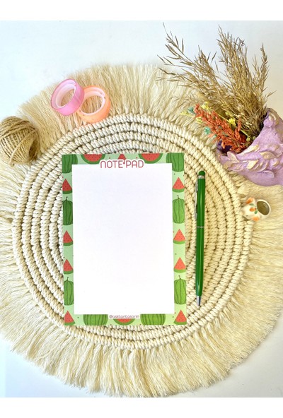 Aşktan Basım Hizmetleri Karpuz Note Pad Bloknot 10X14 cm Aşktan Basım Hizmetleri Karpuz Note Pad Bloknot 10X14 cm