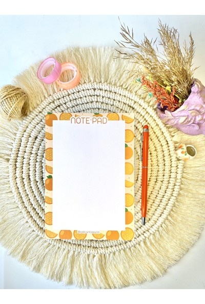 Aşktan Basım Hizmetleri Portakal Note Pad Bloknot 10X14 cm Aşktan Basım Hizmetleri Portakal Note Pad Bloknot 10X14 cm