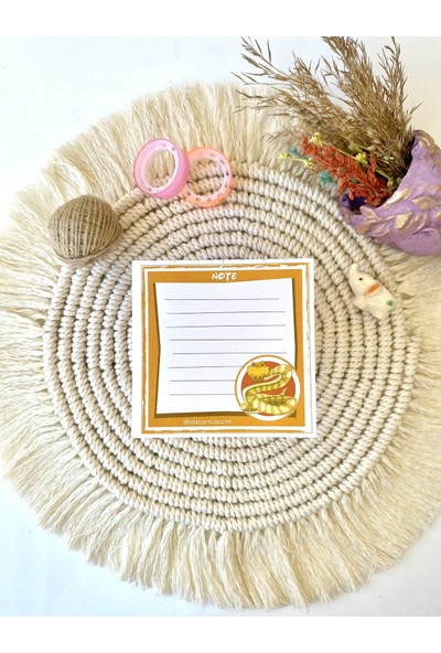 Aşktan Basım Hizmetleri Yılan Notluk Bloknot 8x8 cm - 100 Sayfa Aşktan Basım Hizmetleri Yılan Notluk Bloknot 8x8 cm - 100 Sayfa