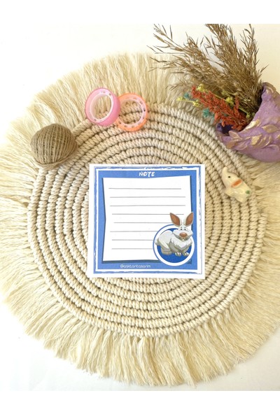 Aşktan Basım Hizmetleri Tavşan Notluk Bloknot 8x8 cm - 100 Sayfa Aşktan Basım Hizmetleri Tavşan Notluk Bloknot 8x8 cm - 100 Sayfa