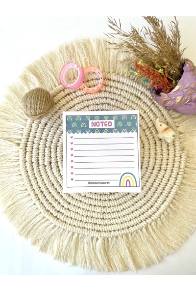 Aşktan Basım Hizmetleri Noted Gökkuşağı Bloknot Notluk - 8x8 cm - 50 Sayfa Aşktan Basım Hizmetleri Noted Gökkuşağı Bloknot Notluk - 8x8 cm - 50 Sayfa