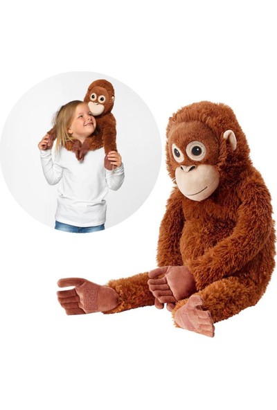 Telvesse Yumuşak Oyuncak Maymun Orangutan Peluş Oyuncak 66 cm