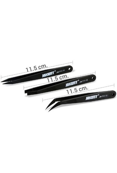 Jakemy JM-T11 Iletken Cımbız Seti 3 Parça Jakemy JM-T11 Iletken Cımbız Seti 3 Parça