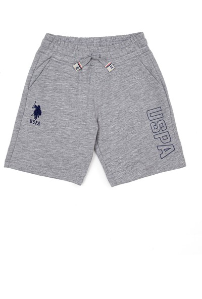 U.S. Polo Assn. Erkek Çocuk Gri Melanj Örme Şort