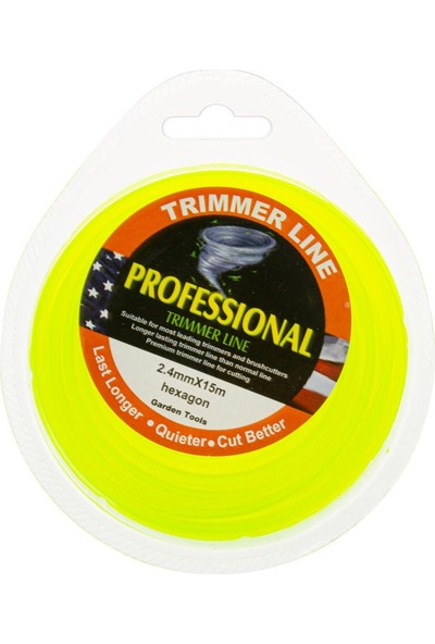 Veta Misina Pro 2.4mm 15M Sarı 6 Köşe