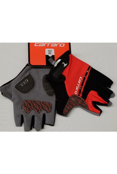 Carraro Kısa Parmak Eldiven V8 C - Kırmızı Siyah - S Beden