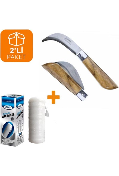 Telvesse Bayram Ceviz Aşısı Bıçağı 22 cm No:3 + Aşı Bandı 40 Metre (2'li Paket)