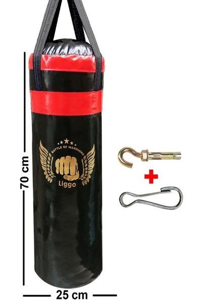 Liggo Çocuk Büyük Boy Dolu Boks Kum Torbası 70X25CM Askı Aparatı Hediye Liggo Çocuk Büyük Boy Dolu Boks Kum Torbası 70X25CM Askı Aparatı Hediye