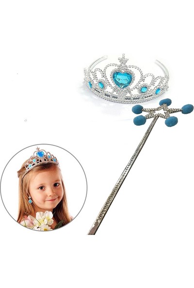 ERPA ToysShop Mavi Ponponlu Karlar Ülkesi Elsa Asası ve Mavi Kalp Taşlı Elsa Tacı ERPA ToysShop Mavi Ponponlu Karlar Ülkesi Elsa Asası ve Mavi Kalp Taşlı Elsa Tacı