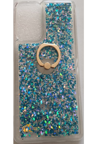 Tarzcebimde Samsung Galaxy A52 Kamera Lens Korumalı Simli Yüzüklü (Parmaklık Aparatlı) Kılıf