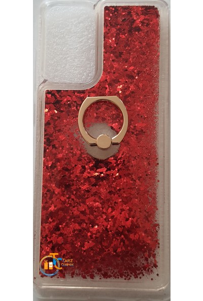 Tarzcebimde Samsung Galaxy A52 Kamera Lens Korumalı Simli Yüzüklü (Parmaklık Aparatlı) Kılıf