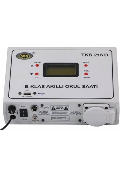 West Sound Tks 216D B-Klas Programlı (Duvar Tipi) USB Girişli Okul Saati West Sound Tks 216D B-Klas Programlı (Duvar Tipi) USB Girişli Okul Saati