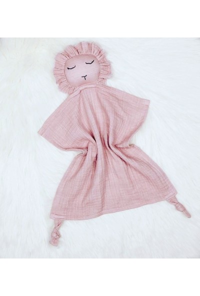 Bir Melek 4 Kat Muslin Kumaş Güneş Bebek Uyku Arkadaşı (Pembe)